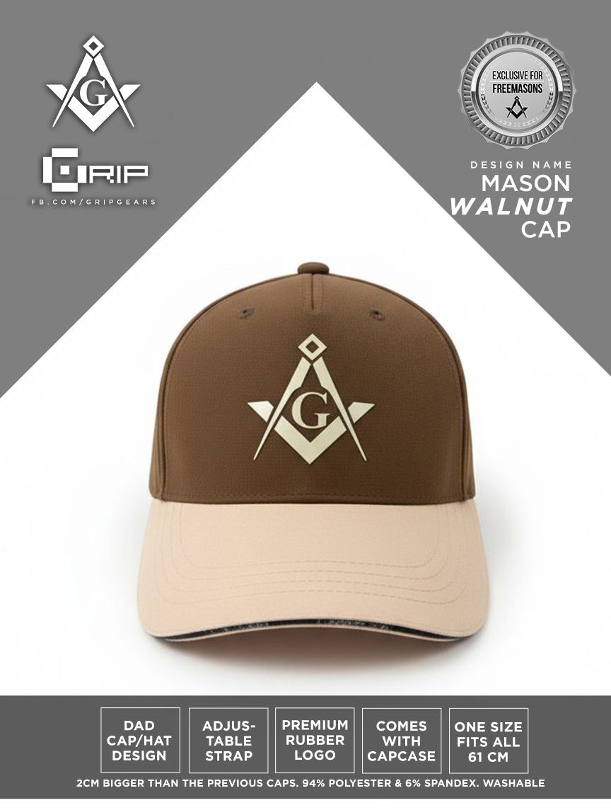 Grip Mason Walnut Cap (Rubber) – Grip Masons - Freemasons Exclusive