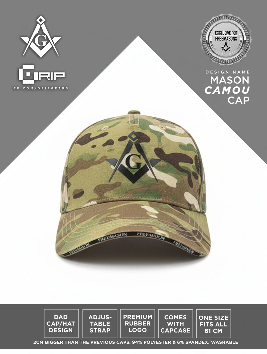 Grip Mason Camouflage Cap (Rubber) – Grip Masons - Freemasons Exclusive